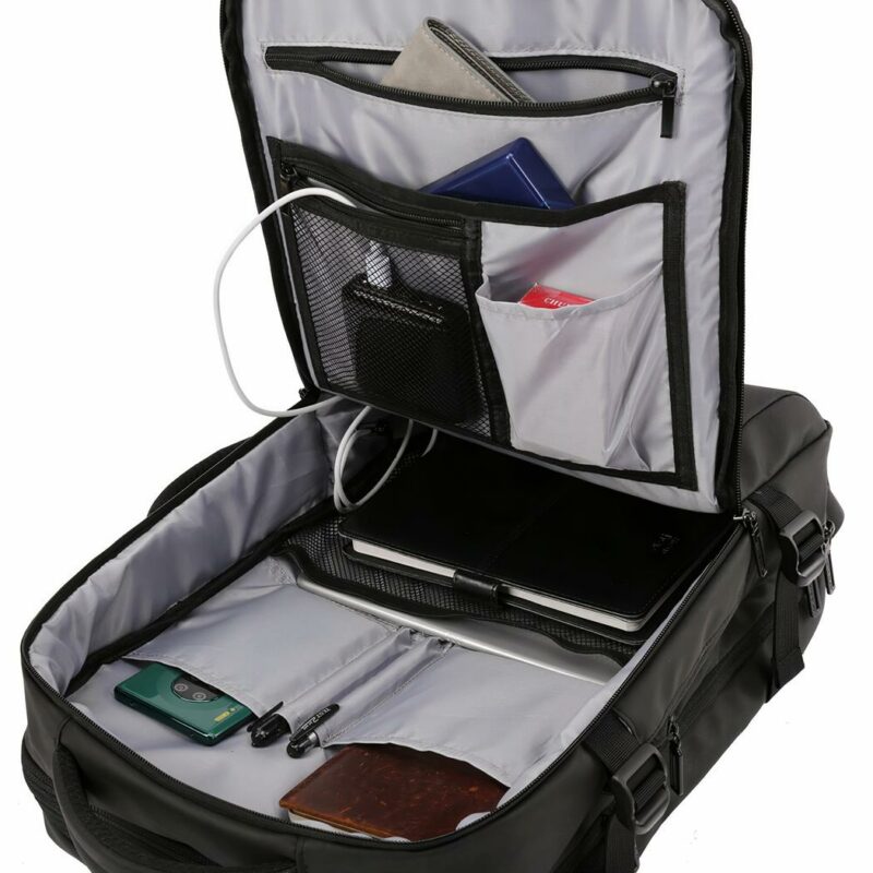 Sac à dos noir unique avec double compartiment - Mon Sac à Dos